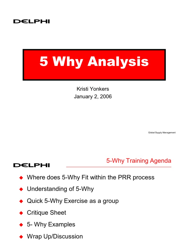 5 Why Training Presentation | PDF | Rivet | Causality