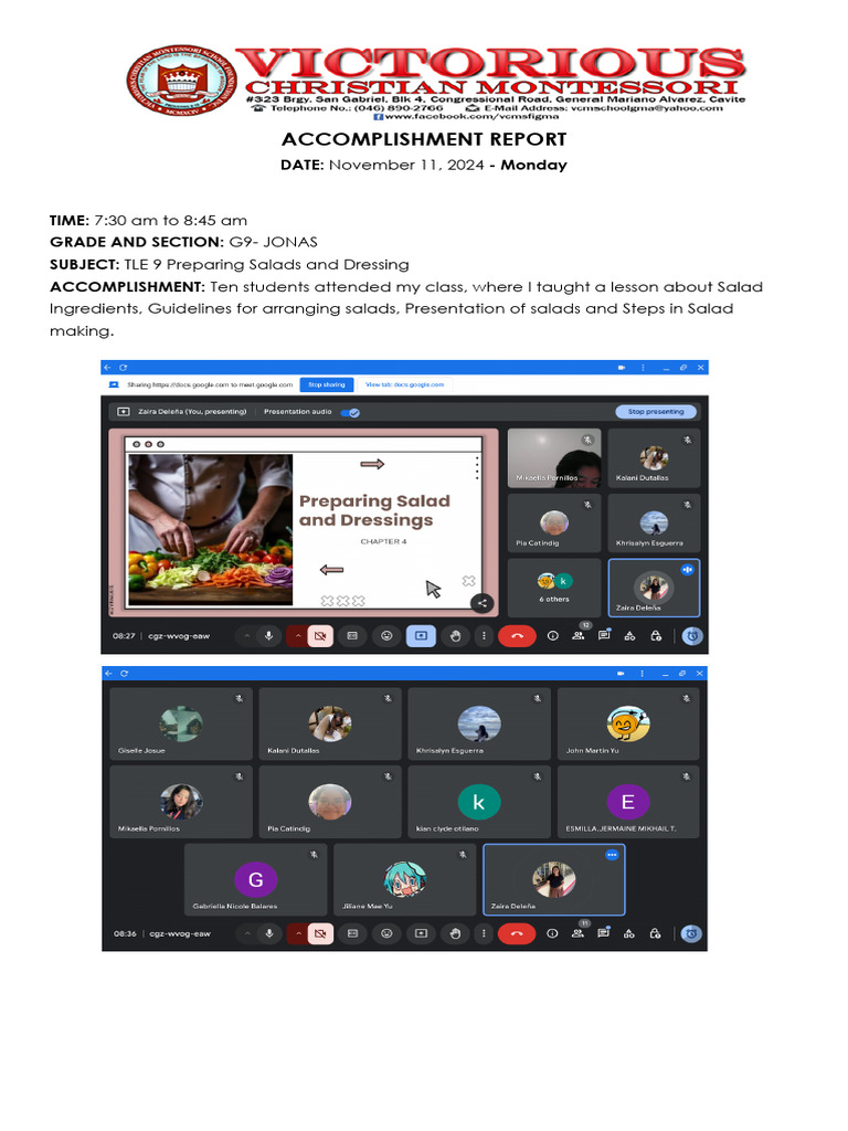 Dir - Zaira Deleña Attendance Nov 11 24 | PDF