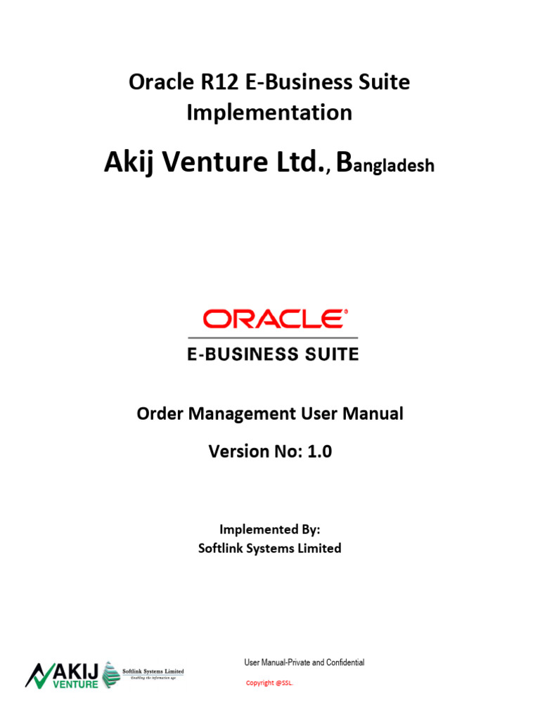 Akij Venture Limited User Manual Order Management | PDF | Computer ...