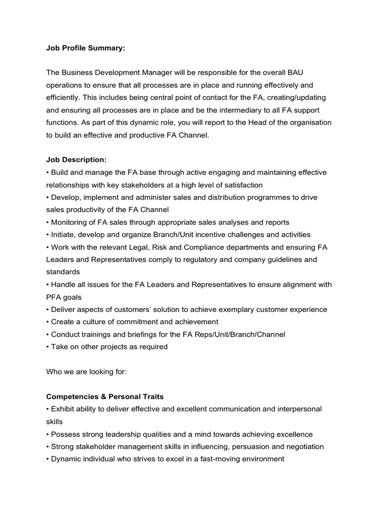 BDM JD | PDF | Business