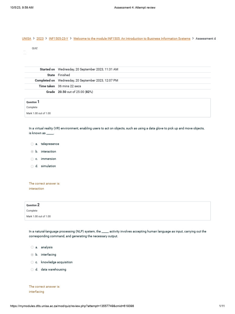 Assessment 4 - Attempt Review | PDF | Cloud Computing | Supply Chain Management