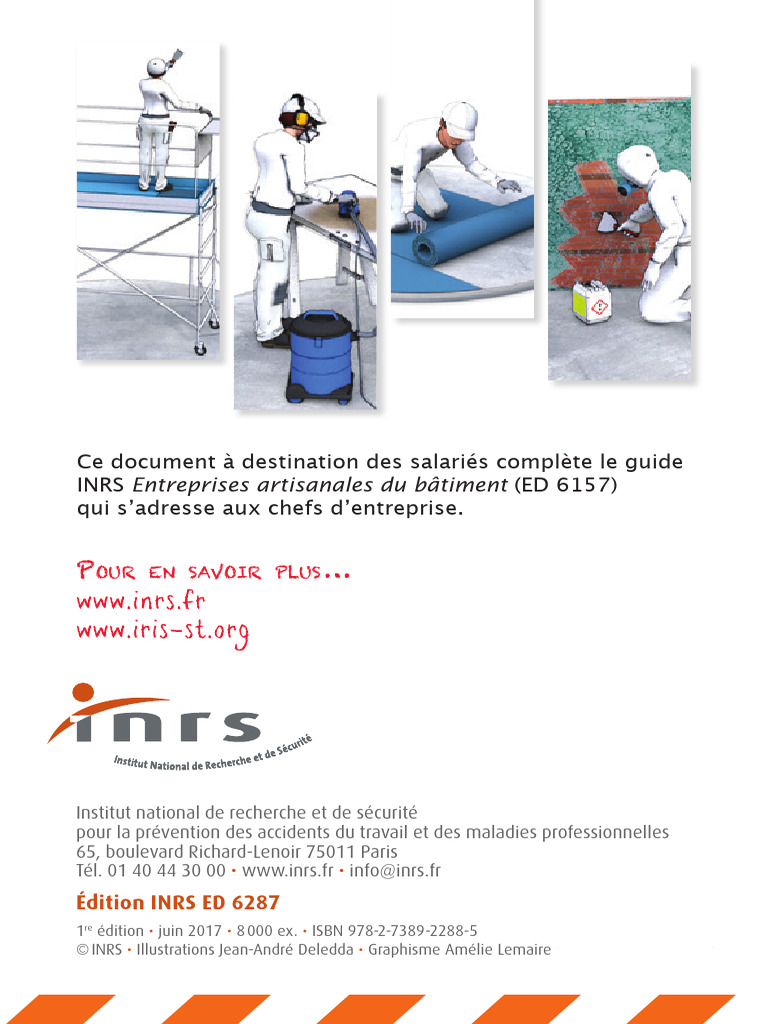 Sécurité au travail : Guide INRS 6287 | PDF | Conditions de travail ...