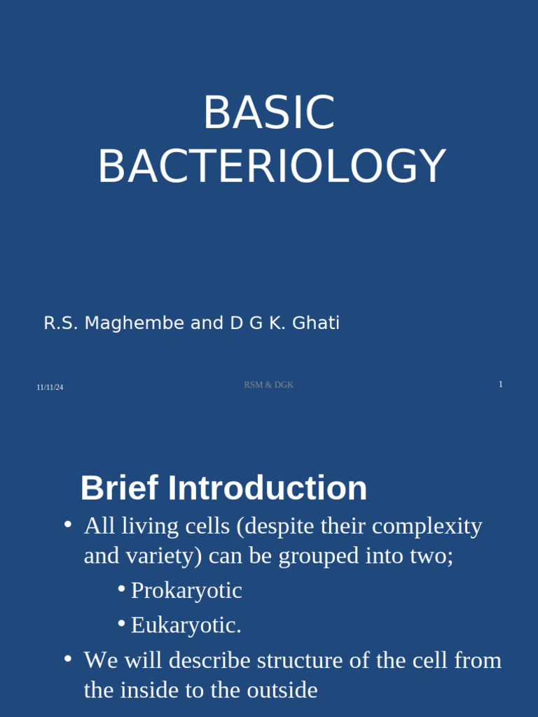 Basic Bacteriology - 01 | PDF | Lipopolysaccharide | Cell Membrane