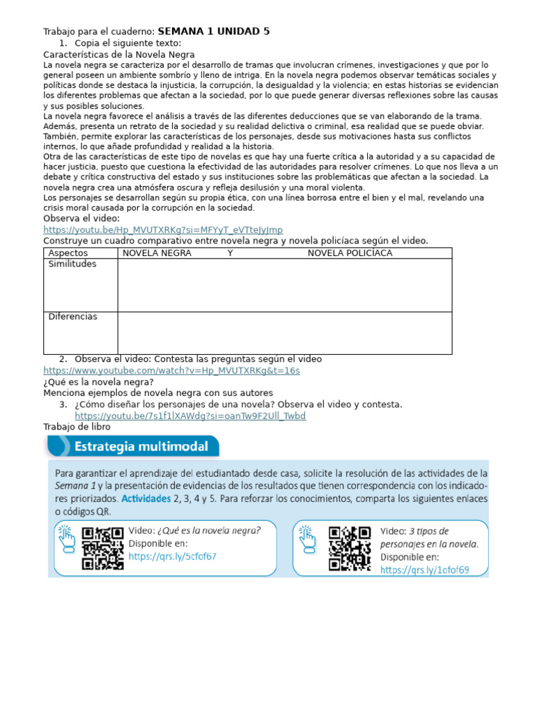 SEMANA 1 UNIDAD 5 | PDF