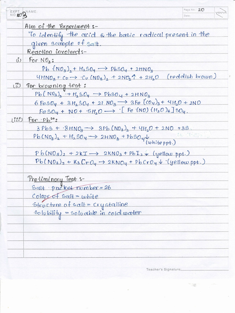 Chemistry Exp-3 | PDF