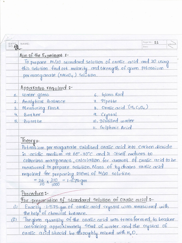 Chemistry Exp-2 | PDF