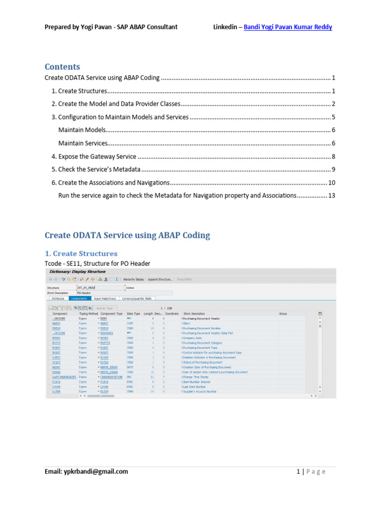 Create ODATA Service Using ABAP | PDF | Software Engineering | Information Technology Management
