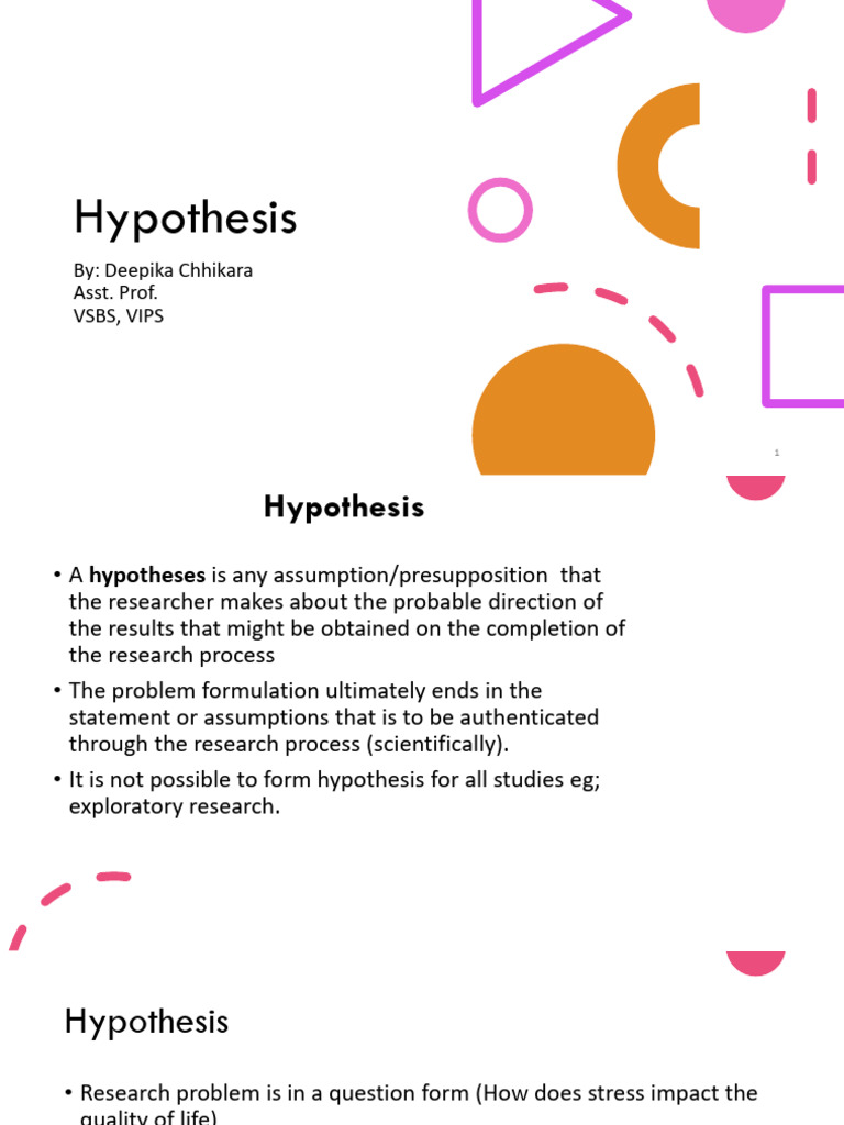 Hypothesis | PDF | Statistical Significance | Hypothesis
