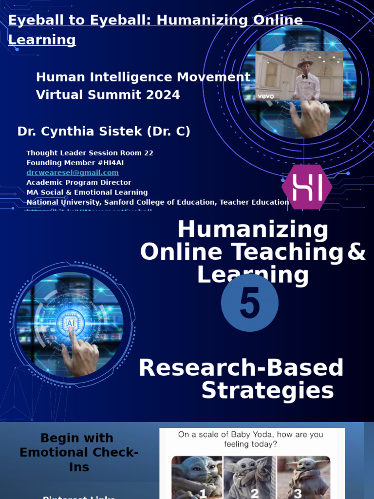Eyeball To Eyeball Humanizing Online Learning Movement | PDF | Educational Technology | Learning