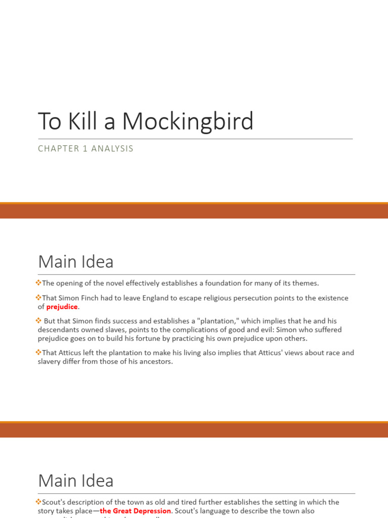 To Kill A Mockingbird ch1 | PDF | Young Adult | General Fiction