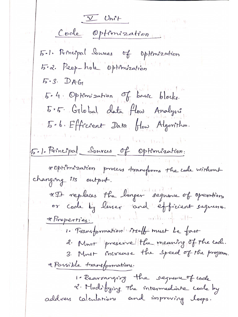Compiler Design-UNIT-5 | PDF