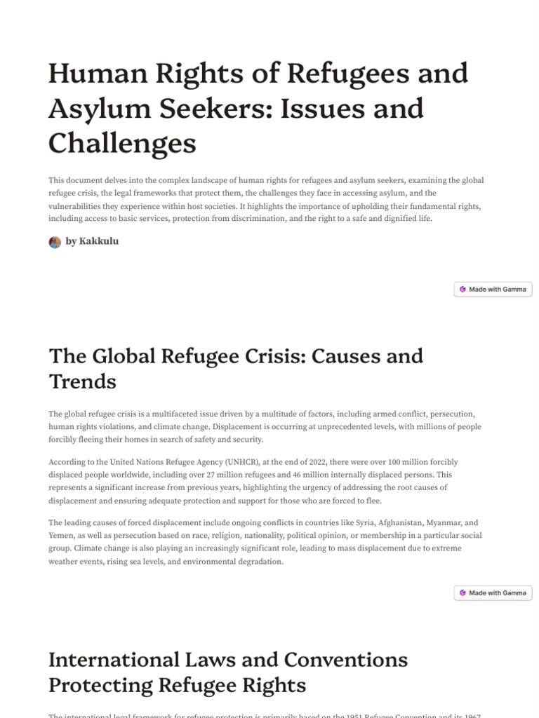 Untitled | PDF | Refugee | Asylum Seeker