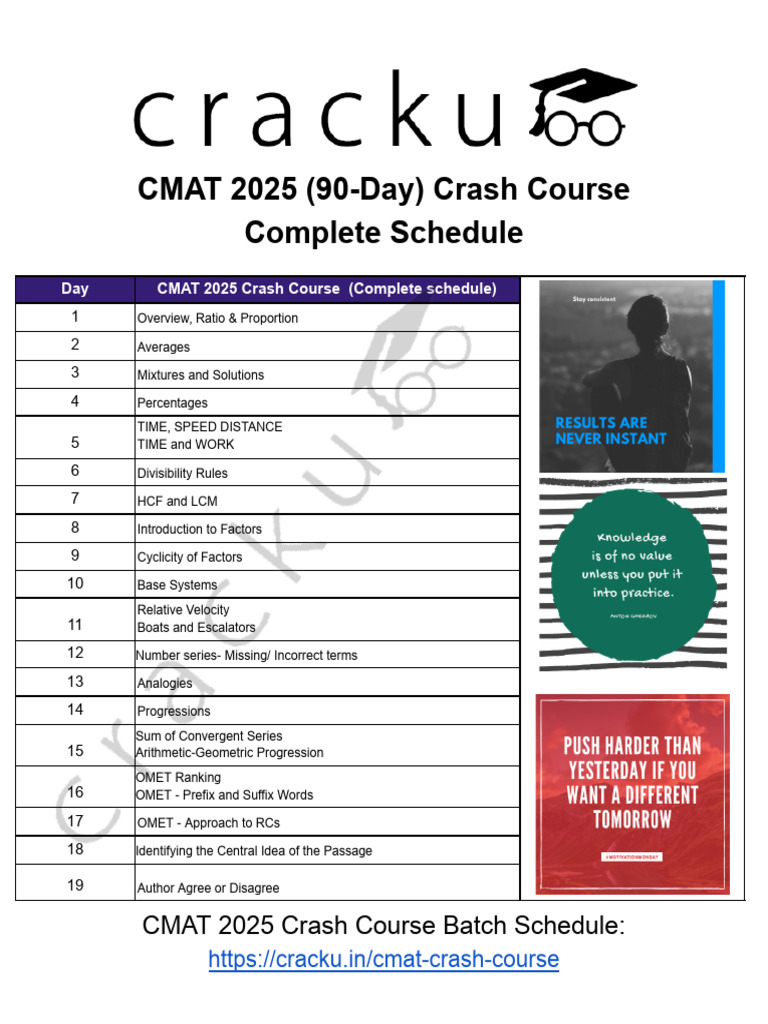 CMAT 2025 Crash Course Complete Schedule | PDF | Triangle | Circle CMAT 2025 Crash Course Complete Schedule | PDF | Triangle | Circle