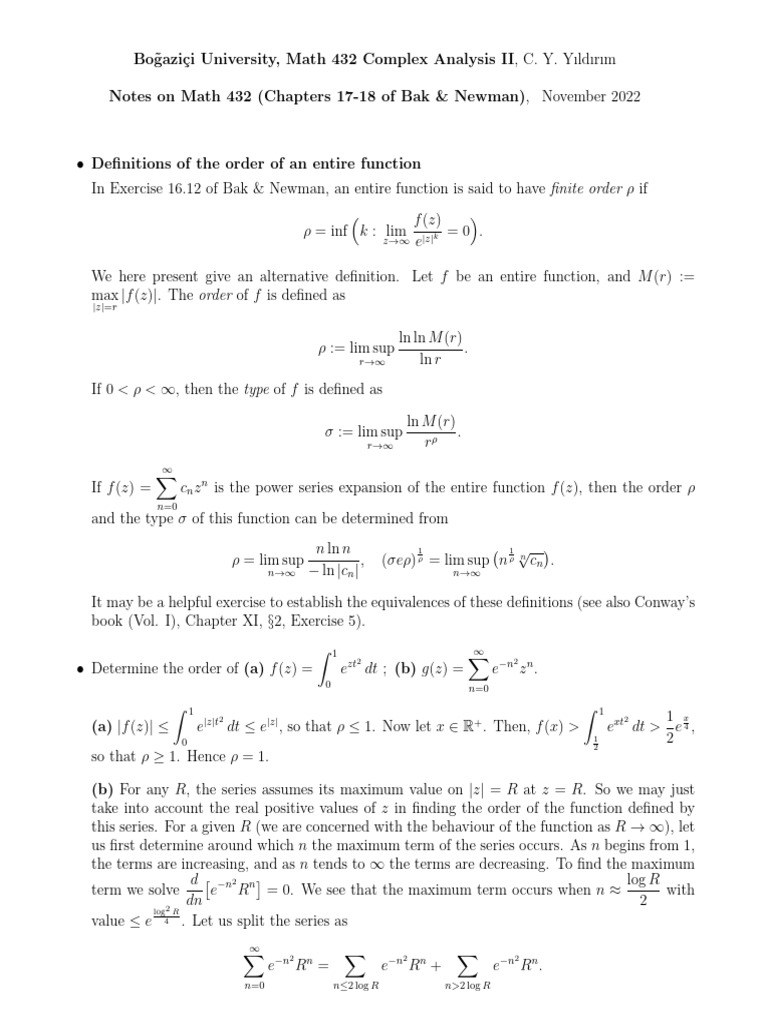 ExmplsCh.17-18 (1) | PDF | Mathematical Concepts | Complex Analysis