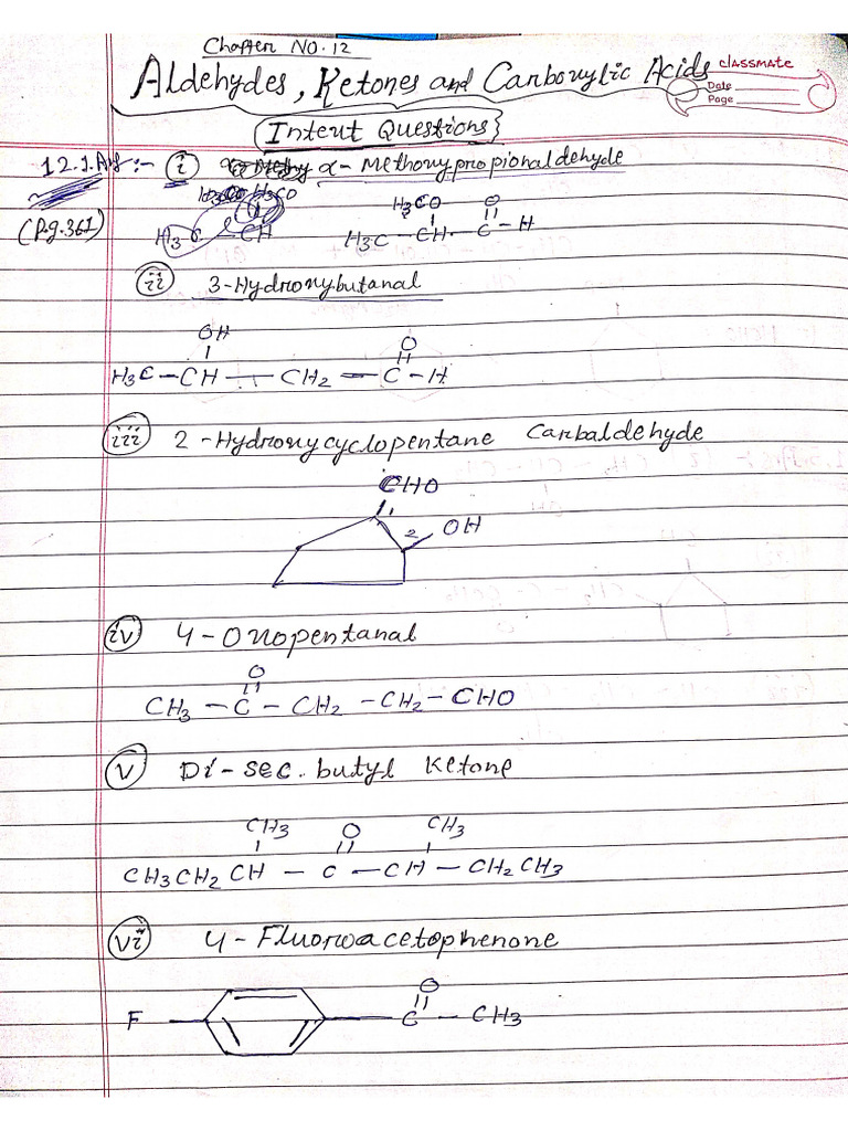 Intext ANSWERS Chemistry CHAPTER 12 | PDF