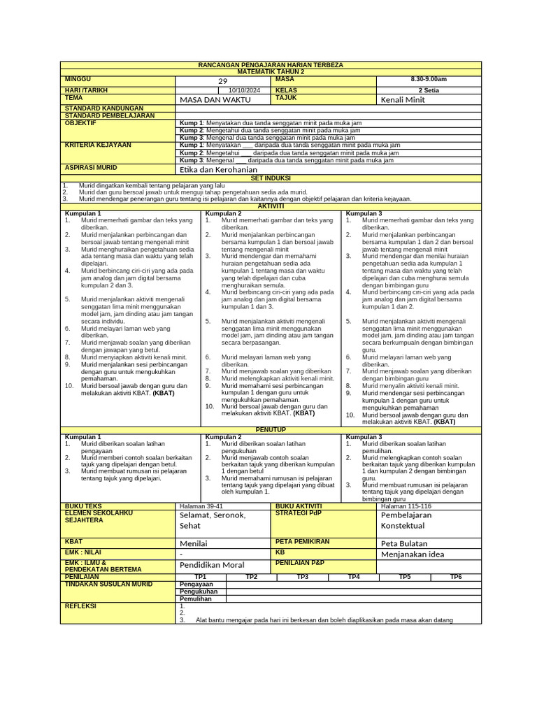 Khamis 10.10.2024 RPH M29 | PDF