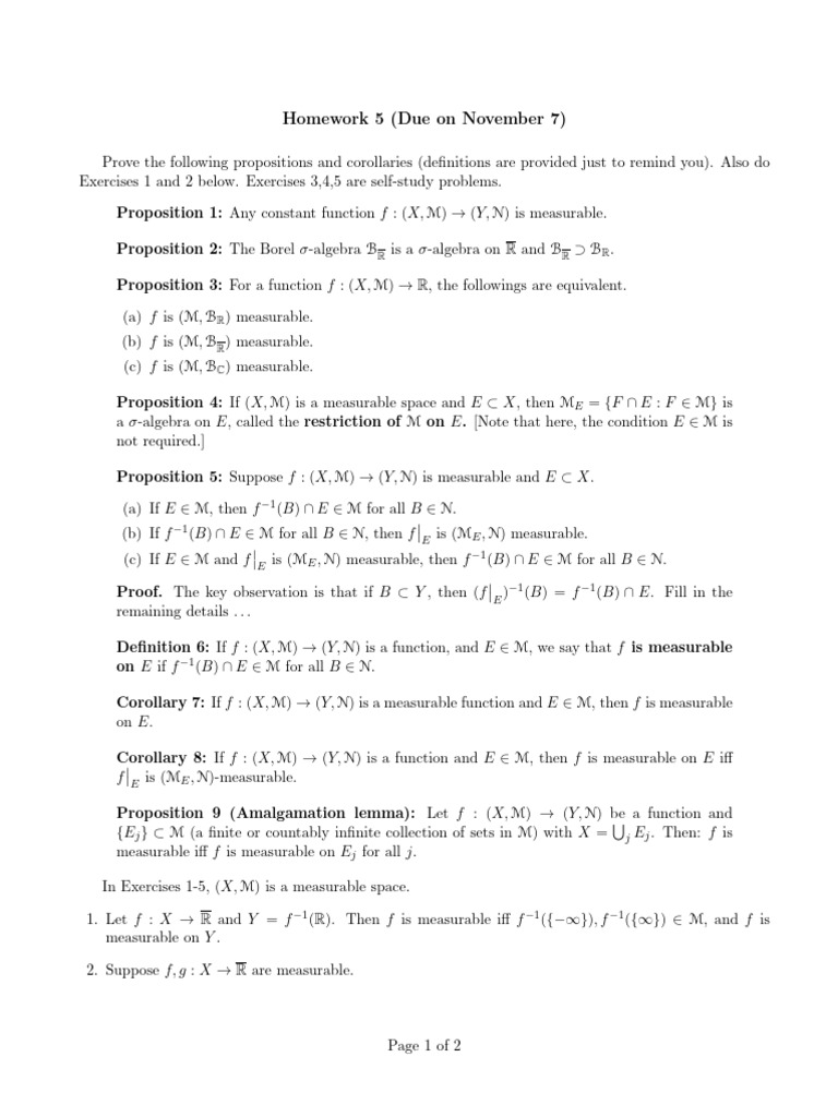 HW5 | PDF | Mathematics | Mathematical Analysis