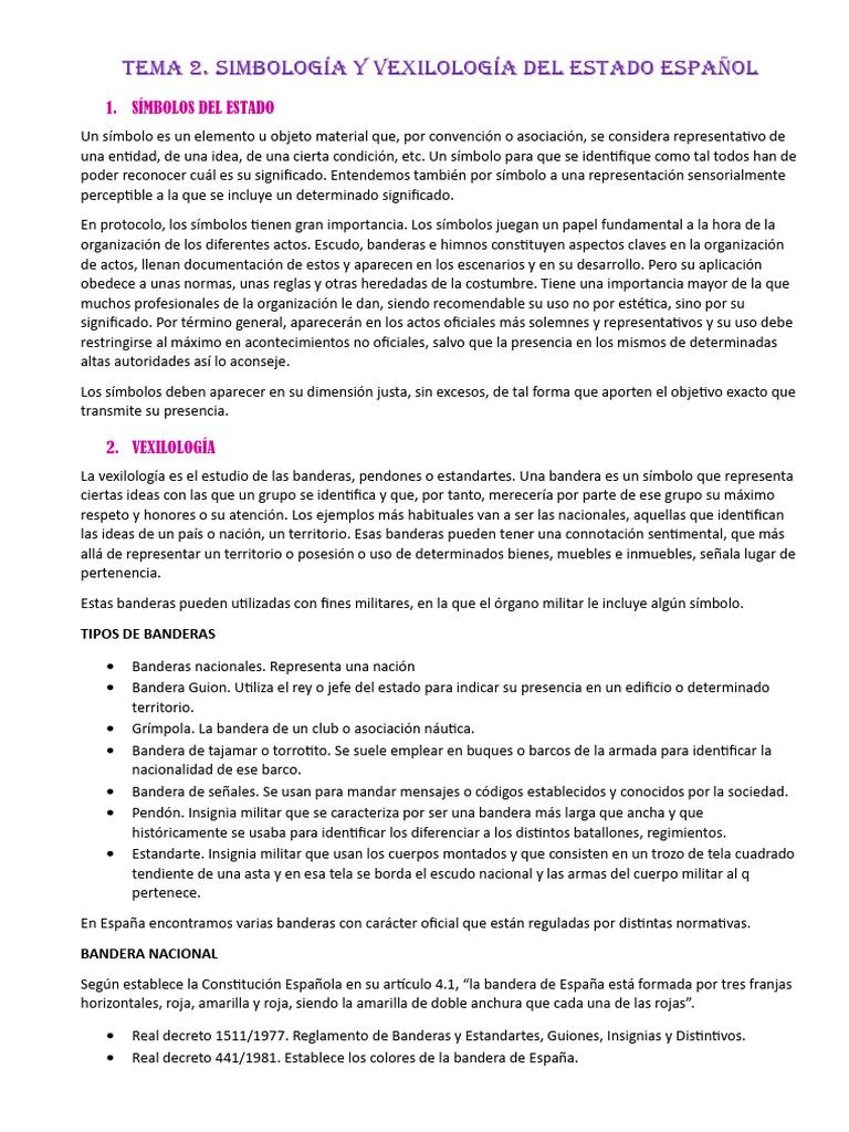 Tema 2 Protocolo | PDF | Bandera