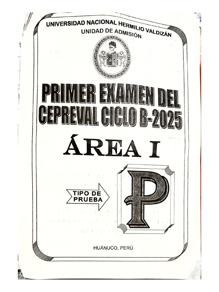 Área I - Cepre B | PDF