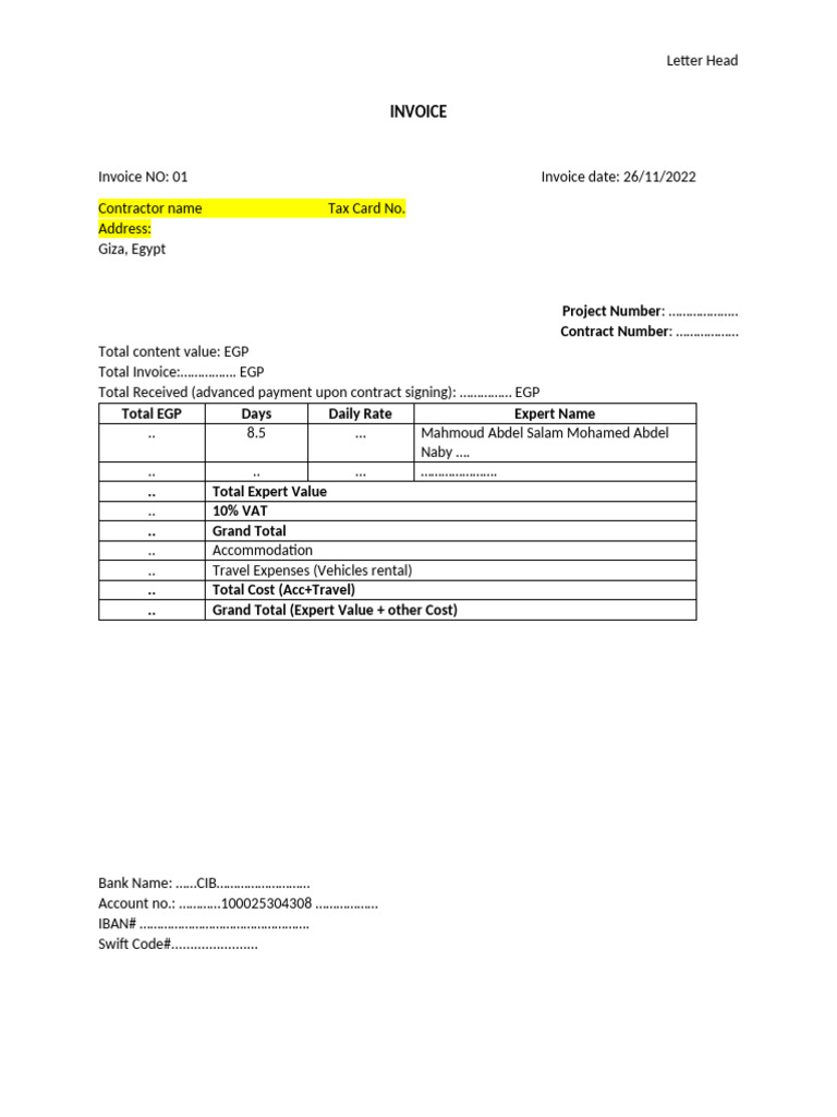 INVOICE Sample | PDF