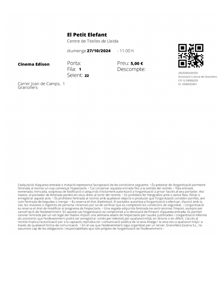 El Petit Elefant PLATEA 55644 | PDF