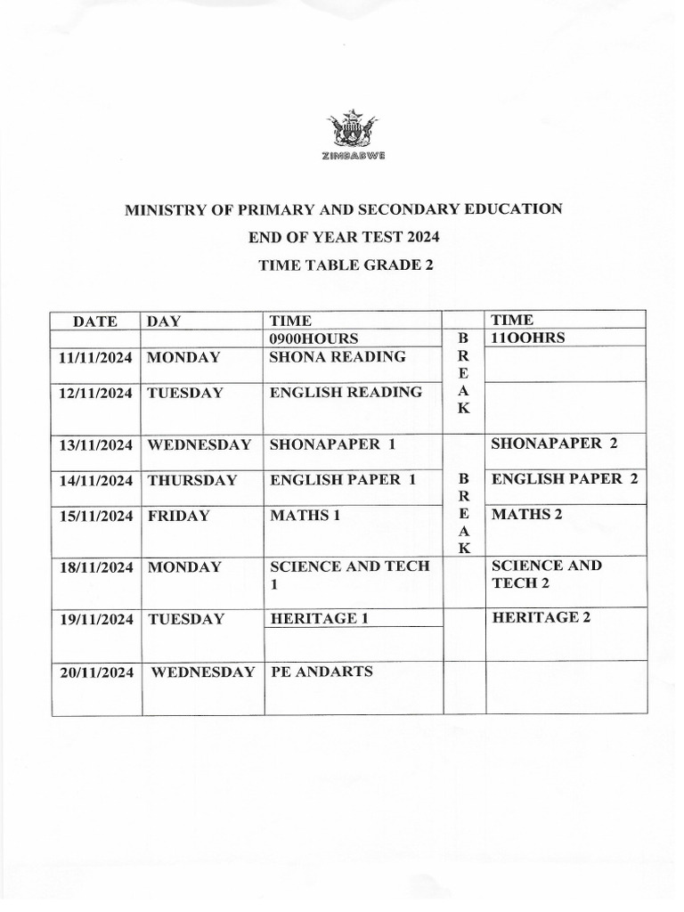End of Year Grade 2 | PDF