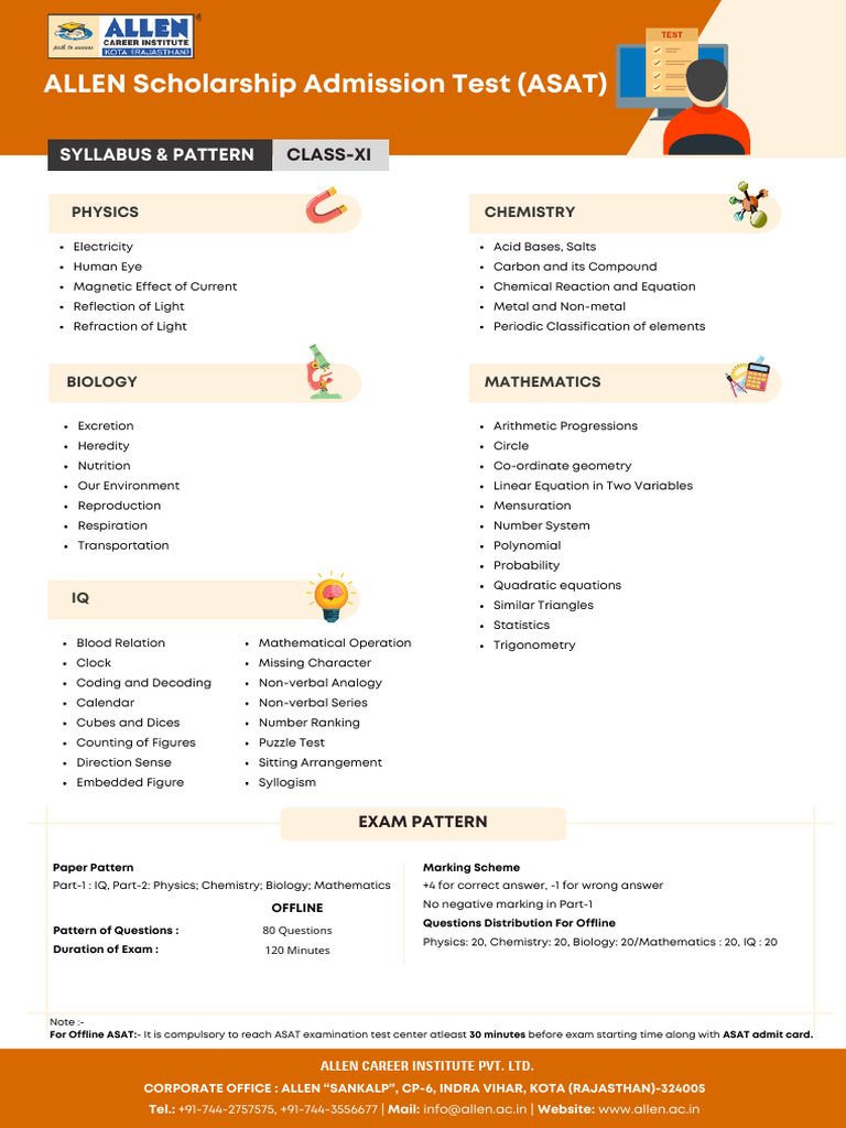 11 Asat Syllabus | PDF | Chemistry | Equations