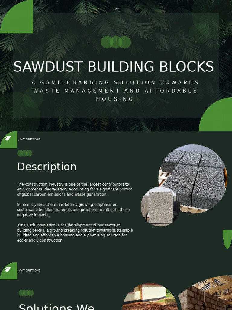 Sawdust Building Blocks | PDF | Sustainability | Waste