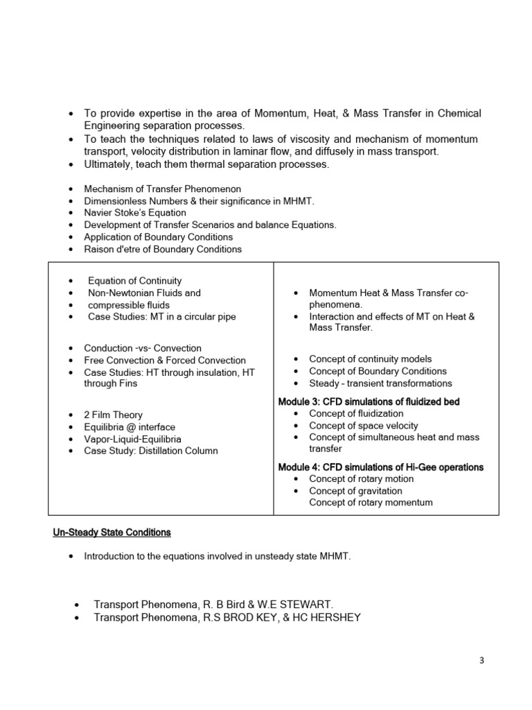 EME 921 - Momentum, Heat & Mass Transfer in Chemical Engineering ...
