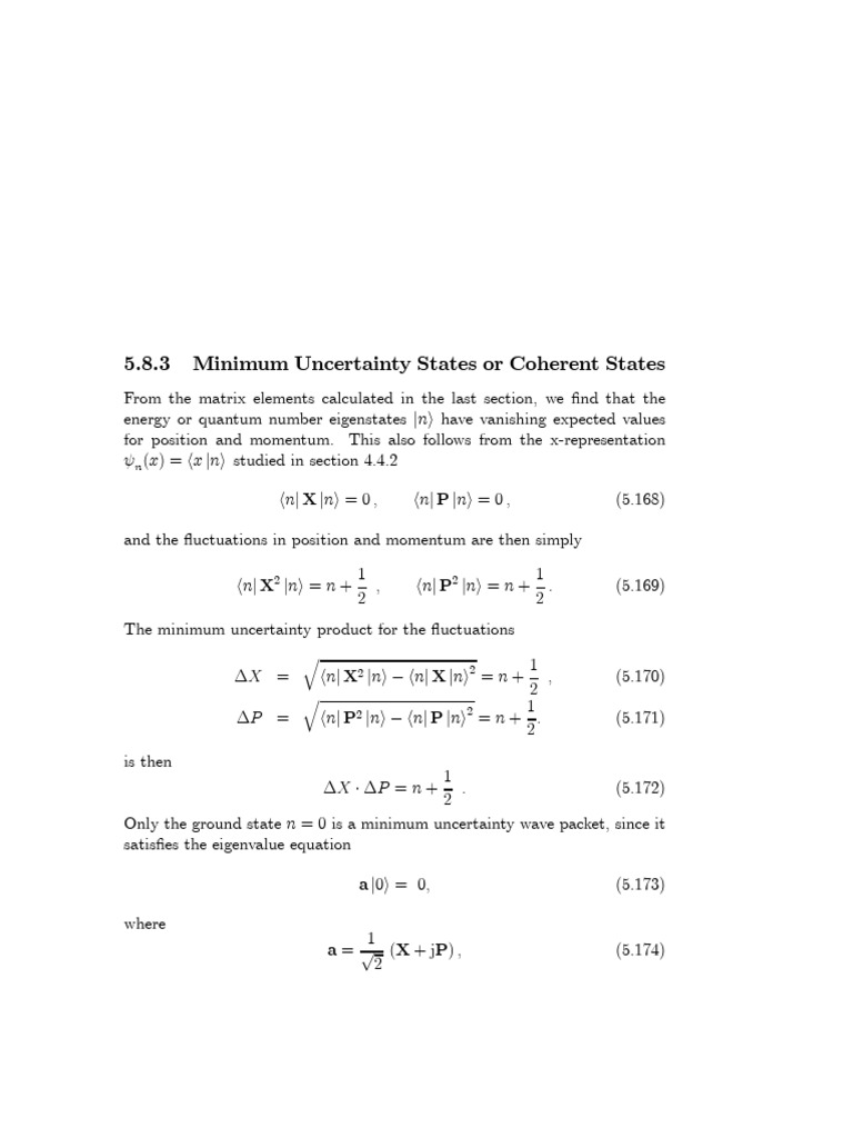 Quantum Coherent States Explained | PDF | Eigenvalues And Eigenvectors ...
