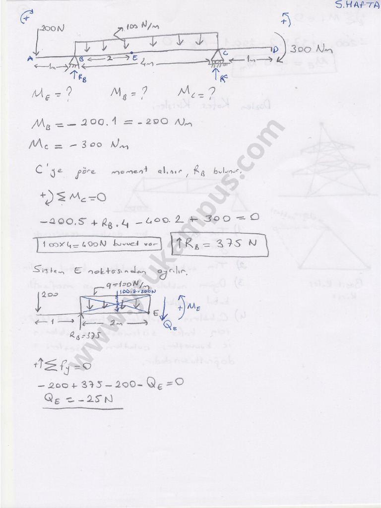 Statik Ve Mukavemet Ders Notu Hafta 5 | PDF