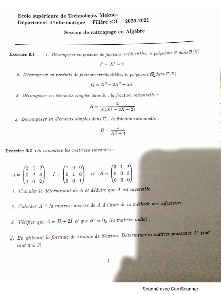 DS1 2020-2021 Rattrapage | PDF