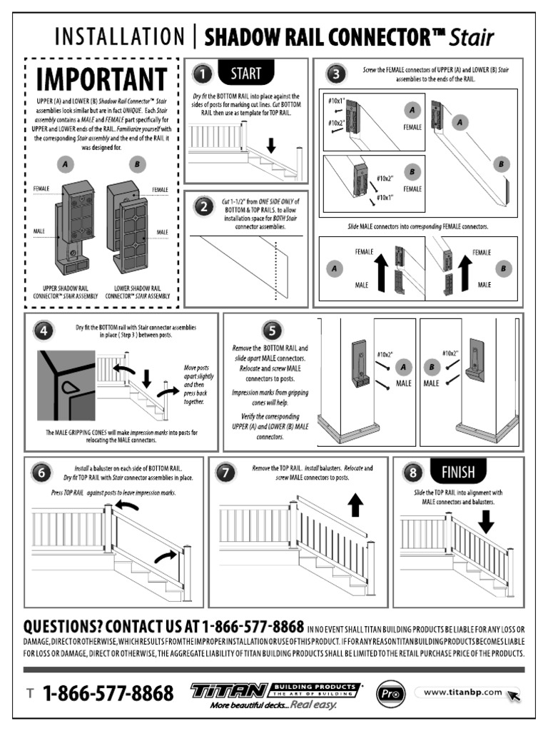 Titan Shadow Rail STAIR Pro Install Web ENG | PDF