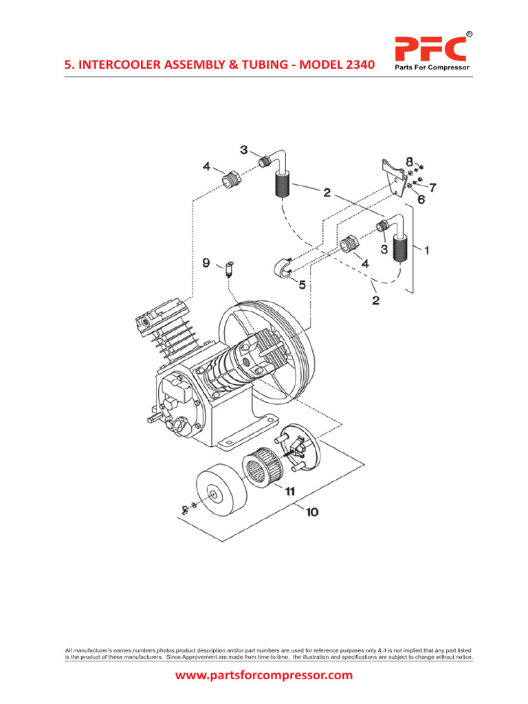 Intercooler Assembly & Tubing-Model 2340 | PDF