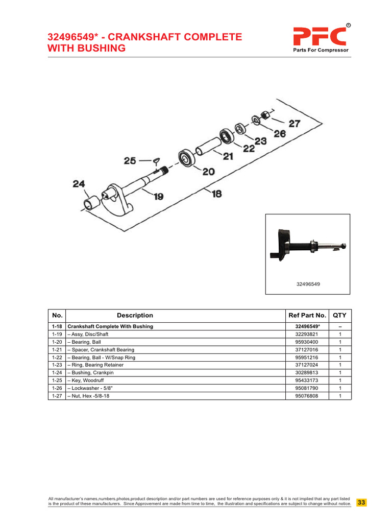 Crankshaft Parts Reference Guide | PDF