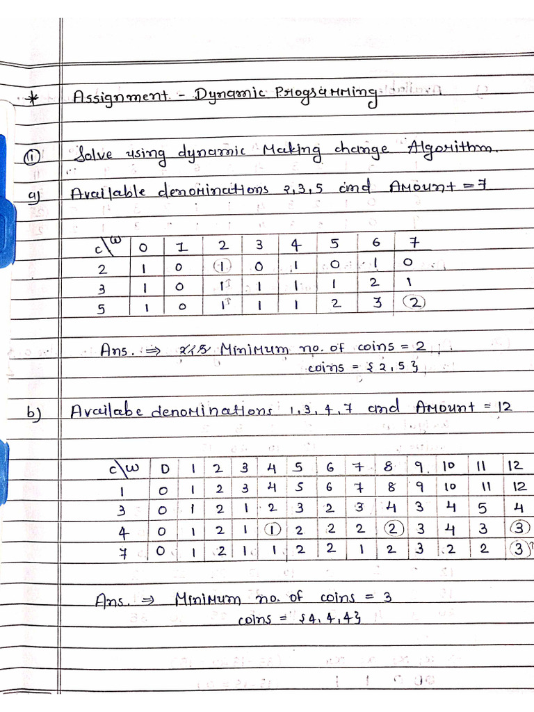 Assignment-Dynamic Programming | PDF Assignment-Dynamic Programming | PDF