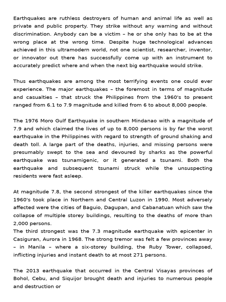 EARTHQUAKE DRILL | PDF | Earthquakes | Geophysics