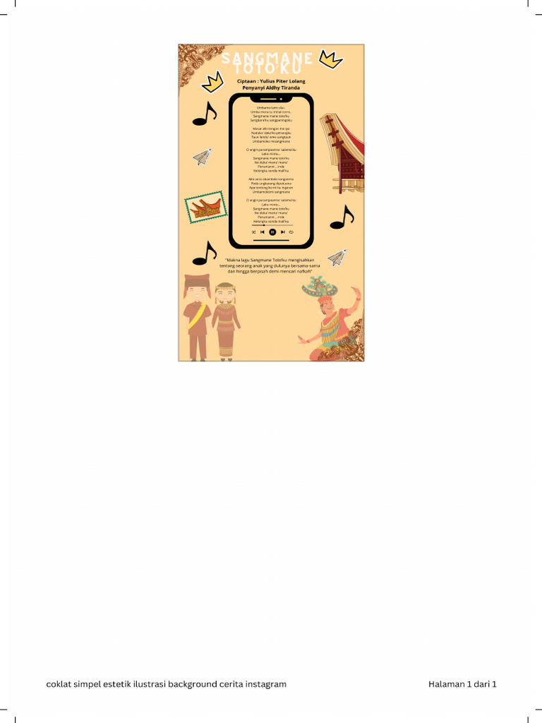Coklat Simpel Estetik Ilustrasi Background Cerita Instagram | PDF
