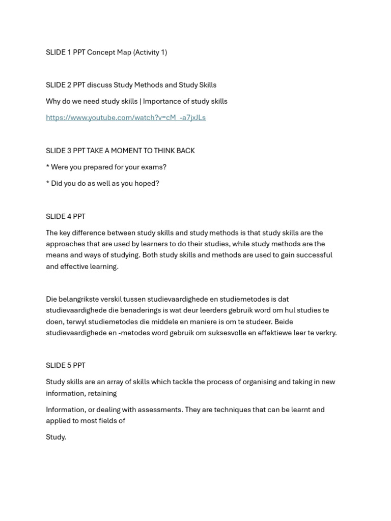 LO notes | PDF | Study Skills | Mind