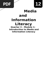 Media and Information Literacy Module | PDF | Learning | Information