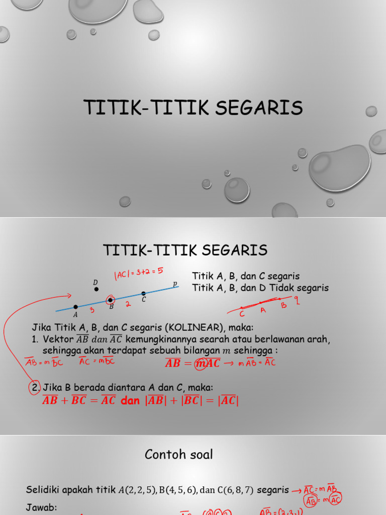 Titik-Titik Segaris dan Vektor Kolinear | PDF