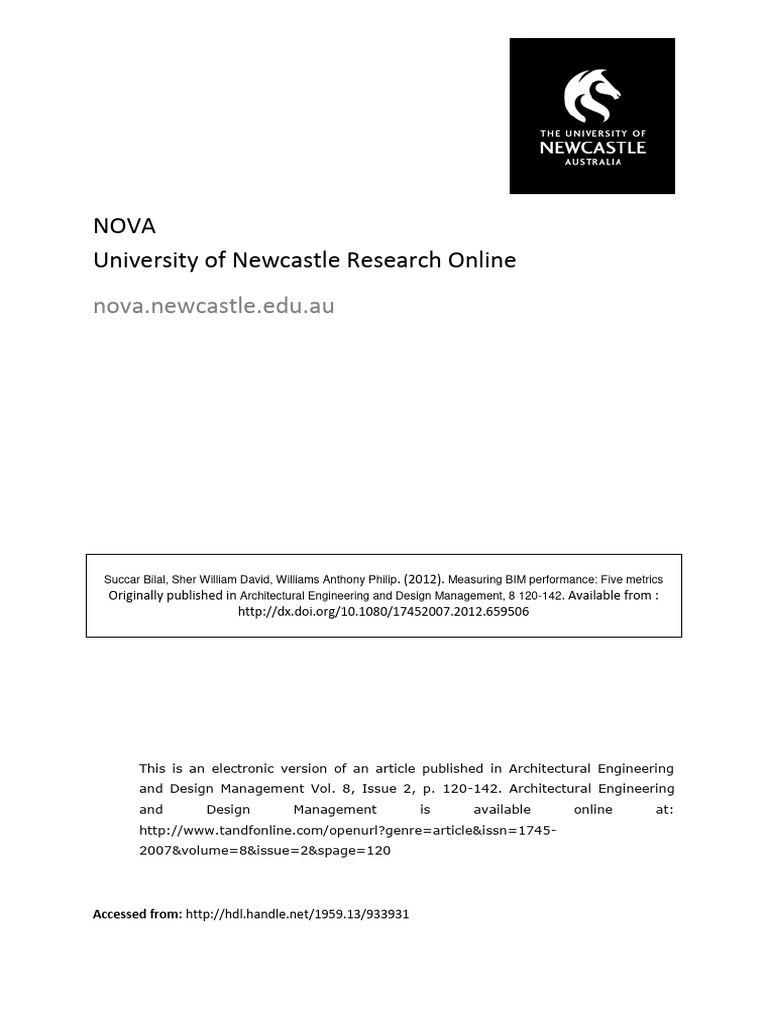 Measuring BIM Performance Five Metrics | PDF | Building Information ...