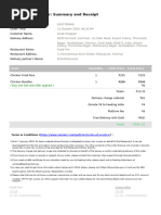 Zomato Food Order Receipts Summary | PDF | Receipt | Invoice