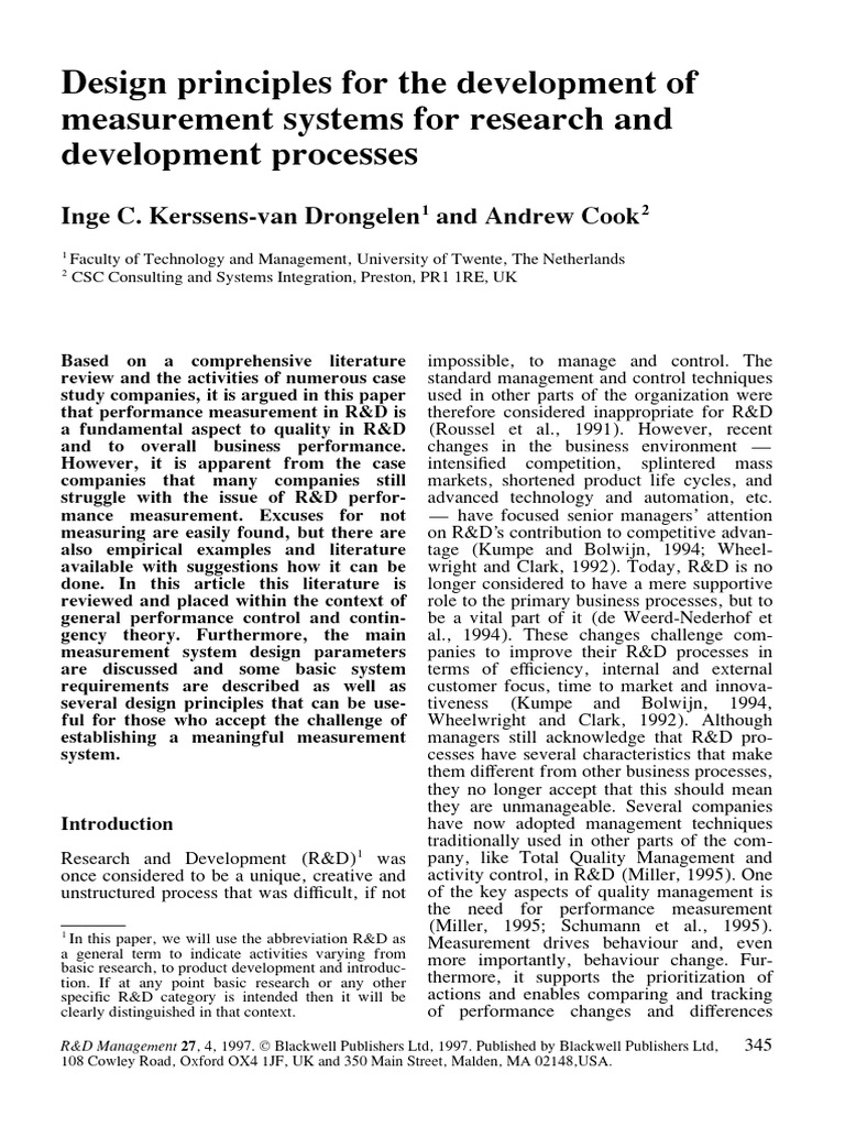 Reserch and Development Process 02 | PDF | Performance Indicator ...