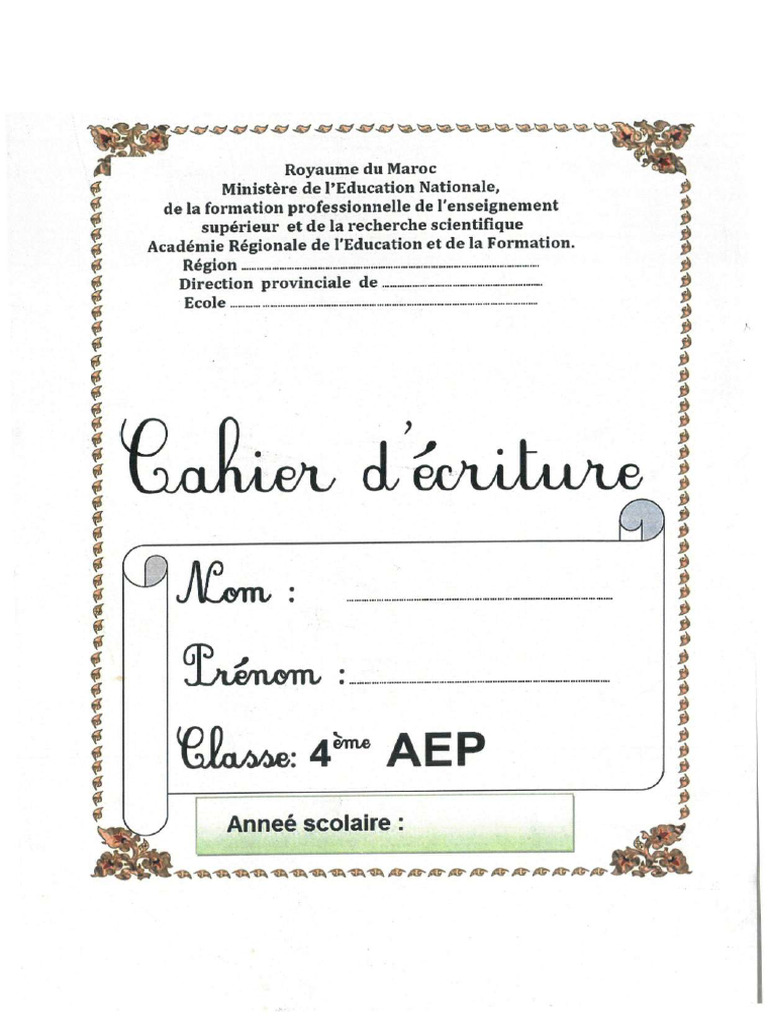 Cahier 4 Aep | PDF