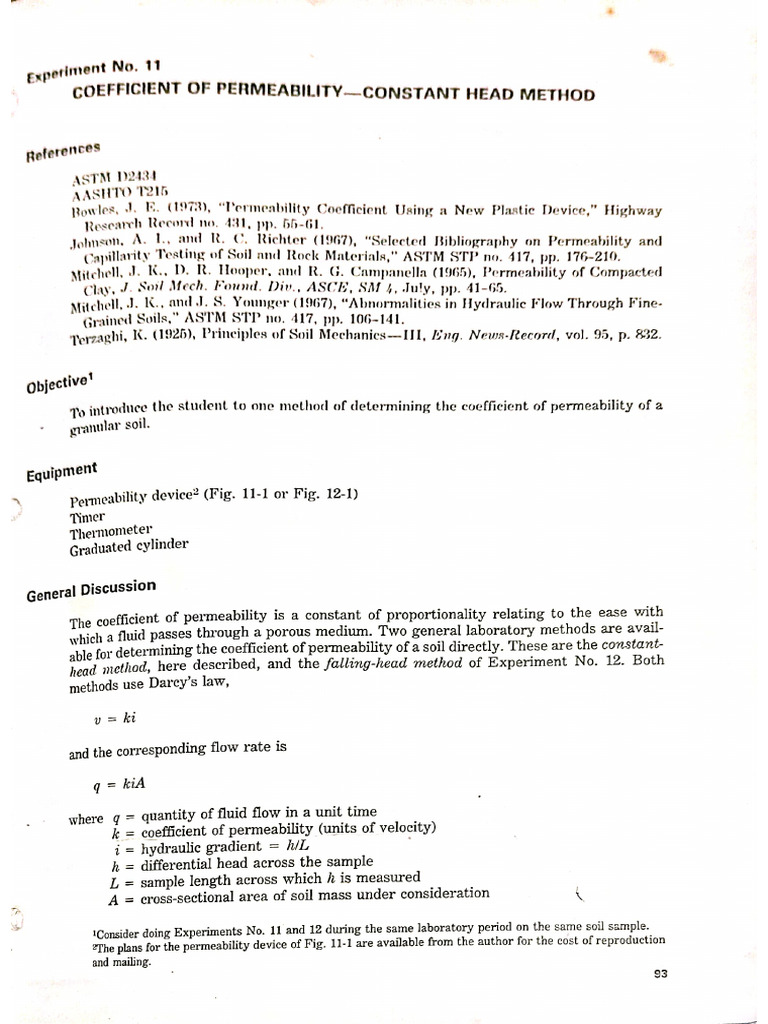 Constant Head Lab Procedure 10-05-2023 07.57 | PDF
