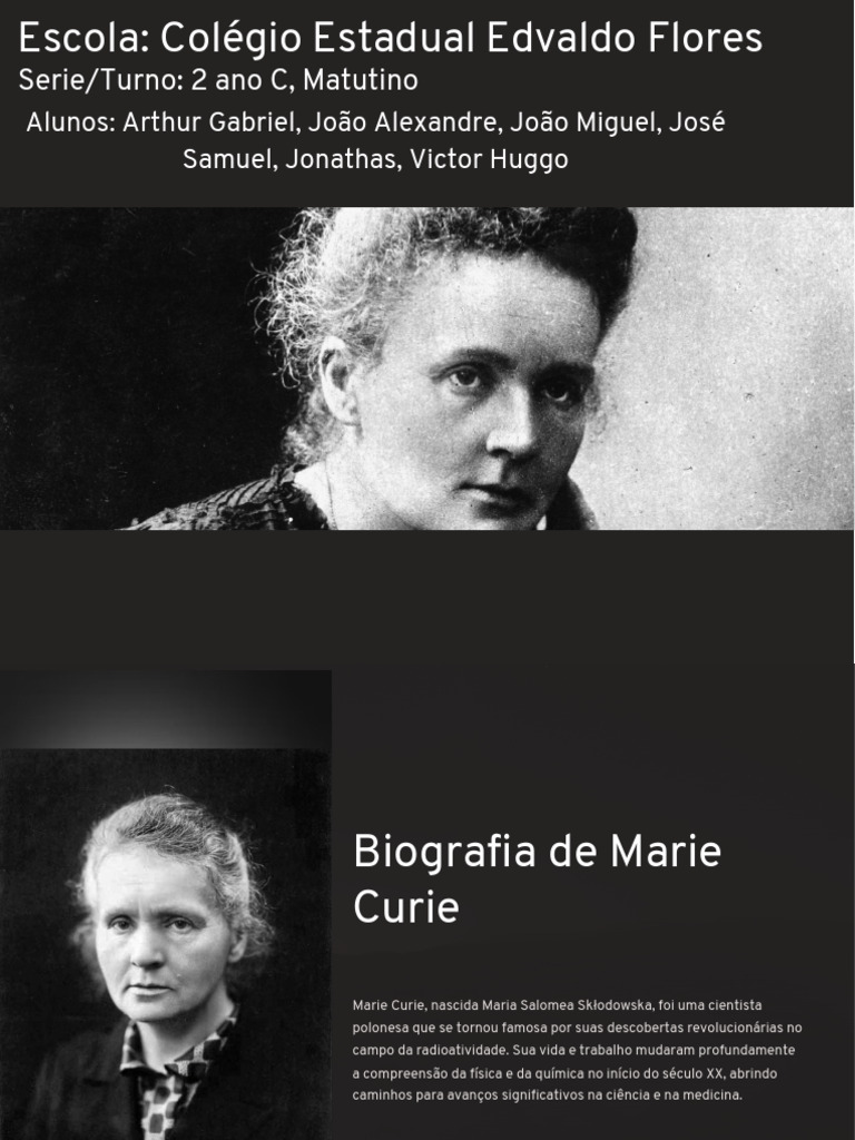 Marie Curie: Pioneira da Ciência e Feminismo | PDF | Marie Curie