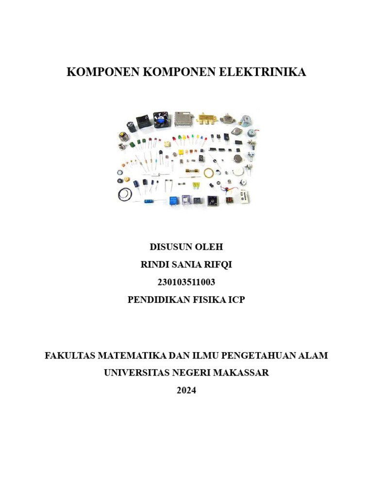 Tugas 1 Basic Electronic Komponen Komponen Elektrinika | PDF