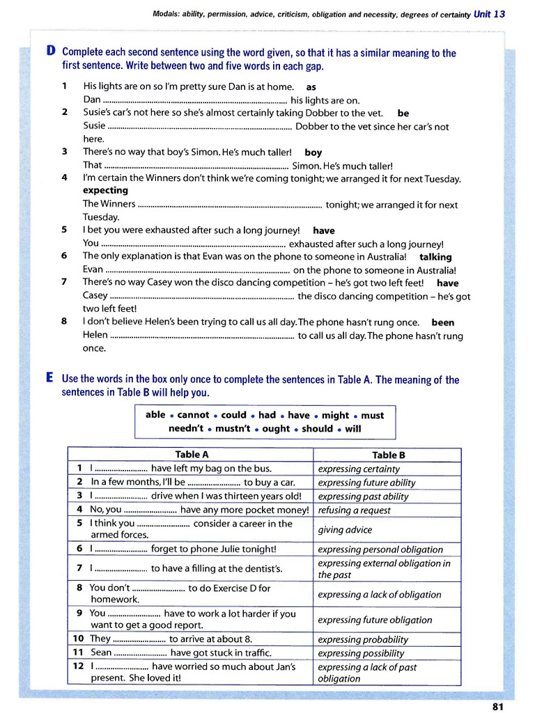Destination B2. Grammar Vocabulary With Answer Key-Pages-83 | PDF