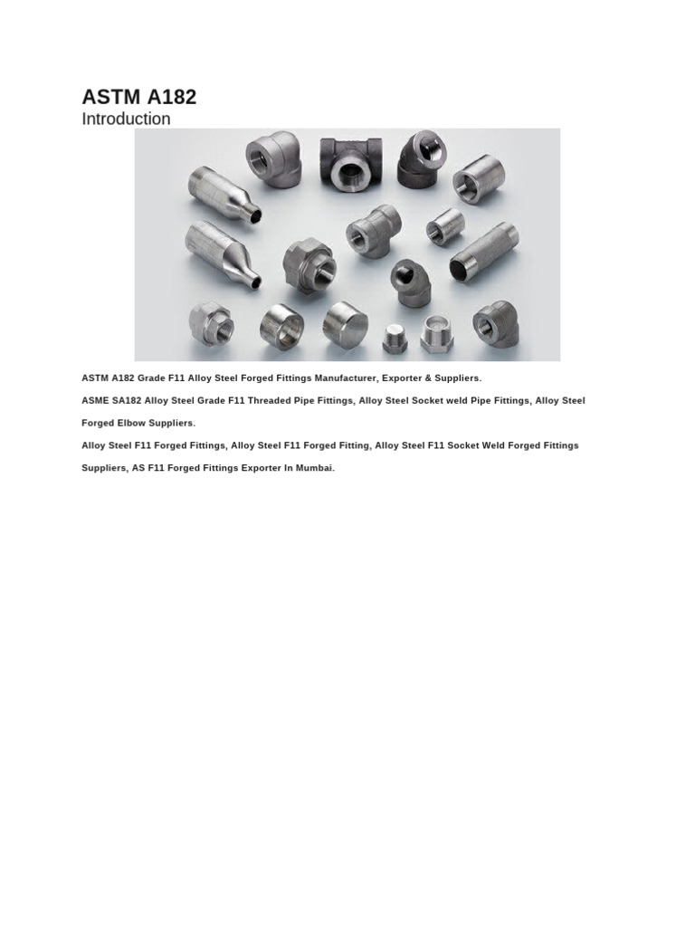 ASTM A 182 - Fittings | PDF